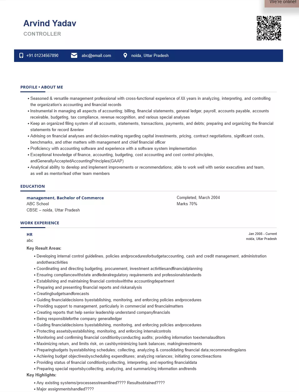 Accounts Receivable Sample & Ready To Use Example | ShriResume