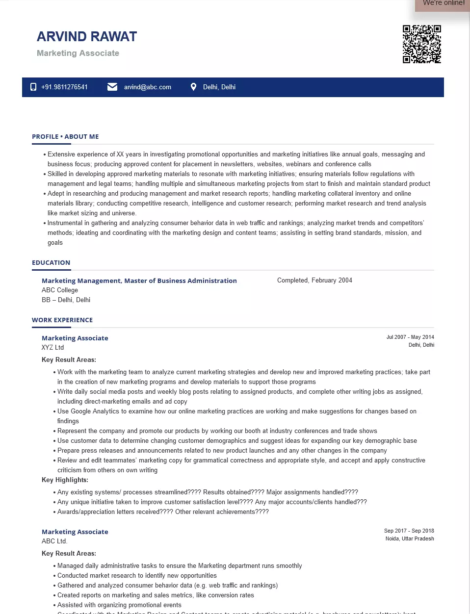 Copywriting and Editing Sample & Ready To Use Example | ShriResume